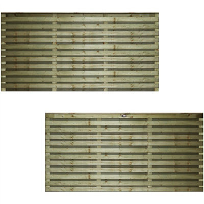 Premier Garden Supplies Roma Double Slotted (Pack of 4) Width: 6ft x ...