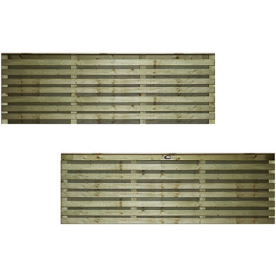 Premier Garden Supplies Roma Double Slotted (Pack of 6) Width: 6ft x ...