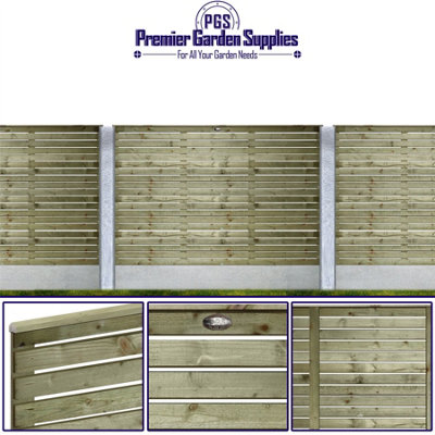 Buy Premier Garden Supplies Roma Single Slotted (Pack of 3) Width: 6ft ...