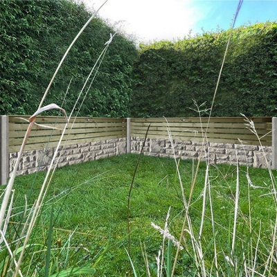 Premier Garden Supplies Roma Single Slotted (Pack of 4) Width: 6ft x ...