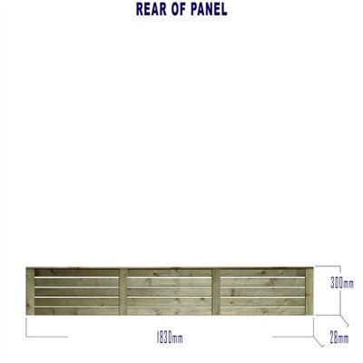Premier Garden Supplies Roma Single Slotted (Pack of 4) Width: 6ft x ...