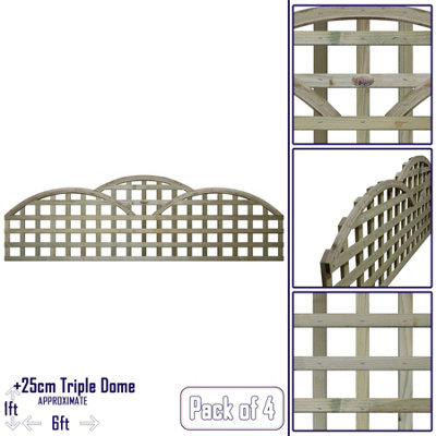 Premier Garden Supplies Triple Dome Privacy Square Trellis Width: 6ft ...