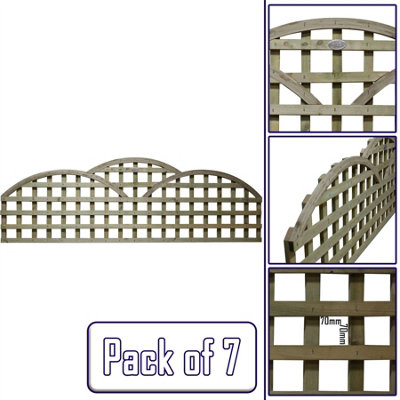 Premier Garden Supplies Triple Dome Privacy Square Trellis Width: 6ft ...