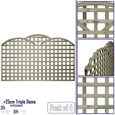 Premier Garden Supplies Triple Dome Privacy Square Trellis Width: 6ft ...