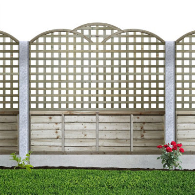 Premier Garden Supplies Triple Dome Privacy Square Trellis Width: 6ft ...
