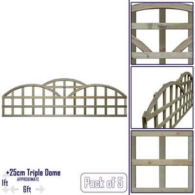 Premier Garden Supplies Triple Dome Standard Square Trellis Width: 6ft ...