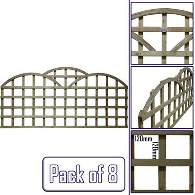 Premier Garden Supplies Triple Dome Standard Square Trellis Width: 6ft ...