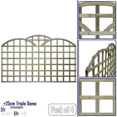 Premier Garden Supplies Triple Dome Standard Square Trellis Width: 6ft ...