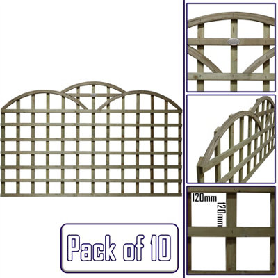 Premier Garden Supplies Triple Dome Standard Square Trellis Width: 6ft ...