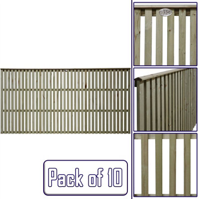 Premier Garden Supplies Tuscany Vertical Slatted (Pack of 10) Width ...