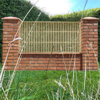 Premier Garden Supplies Tuscany Vertical Slatted (Pack of 7) Width: 6ft ...