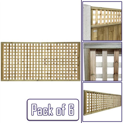 Premier Garden Supplies URBAN Square Trellis PACK OF 6 W.6ft (183cm) x ...