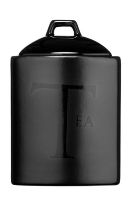 Premier Housewares Black Text Tea Storage Jar