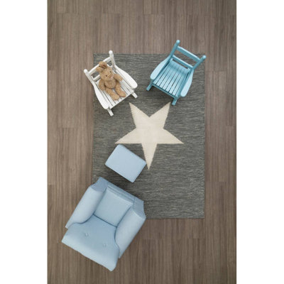 Premier Kids Grey and White Star Rug