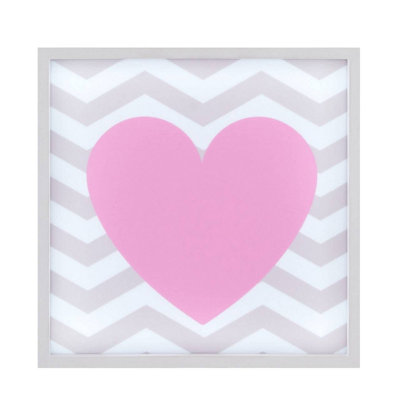 Premier Kids Pink Heart LED Light Box | DIY at B&Q