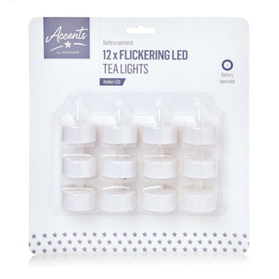 Premier - LED Flickering Tealight set, 12 pieces