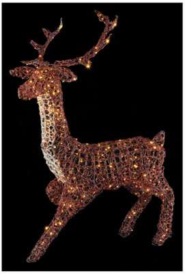 Premier - LED Soft Acrylic Brown Christmas Stag, 1.4m