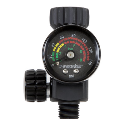 Premier On-Gun Air Pressure Regulator Gauge With Glass Lens High ...