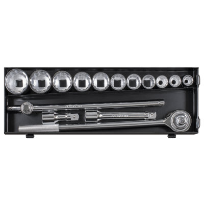 Premier Socket Set 15pc 3/4" Square Drive 12-Point WallDrive Carbon ...