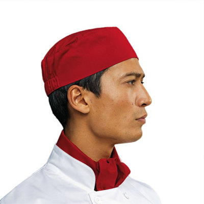 Premier Unisex Chefs Skull Cap Red (One Size)