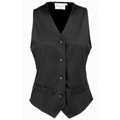 Premier Womens/Ladies Hospitality Waistcoat / Catering / Barwear (Pack ...