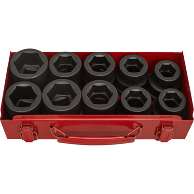 Premium 10 Piece Impact Socket Set - 1 Inch Drive - High Torque ...