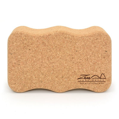Premium 100% Natural Eco-Friendly Cork Onda Yoga Non-Slip Block Single ...