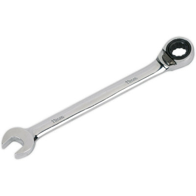 Premium 11mm Reversible Ratchet Combination Spanner - Durable Chrome ...