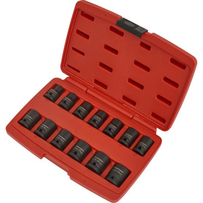 Premium 13 Piece 1/2 Inch Impact Socket Set - Durable and Corrosion ...