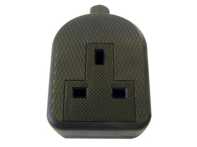 Premium 13A 1-Gang Black Trailing Socket for Home and Office Power ...