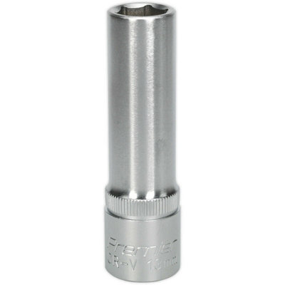 PREMIUM 13MM CHROME VANADIUM DEEP DRIVE SOCKET - 1/2 INCH SQUARE DRIVE