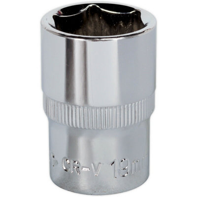 Premium 19mm Forged Steel Drive Socket - 1/2 Inch Square Drive