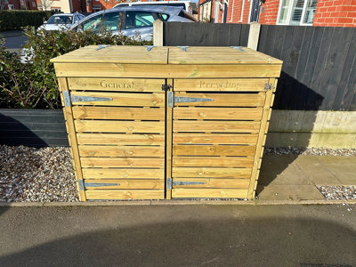 Premium 2-Bay Bin Store Stylish & Secure Outdoor Waste Storage