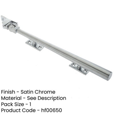 Premium 250mm Satin Chrome Casement Stays for Secure Windows - Window ...