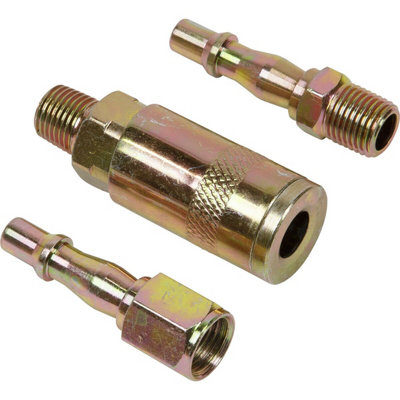 Premium 3 Piece Air Tool Coupling Kit with 1/4" BSP Threads