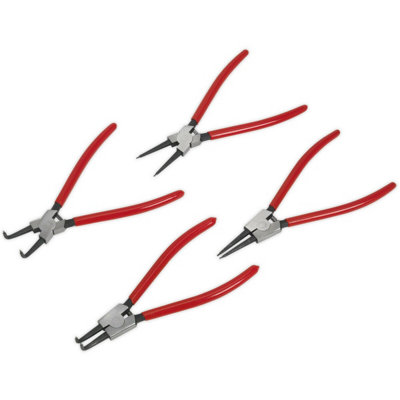 Premium 4 Piece 230mm Circlip Pliers Set for Internal and External Use