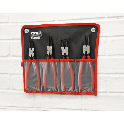 Premium 4 Piece 230mm Circlip Pliers Set for Internal and External Use