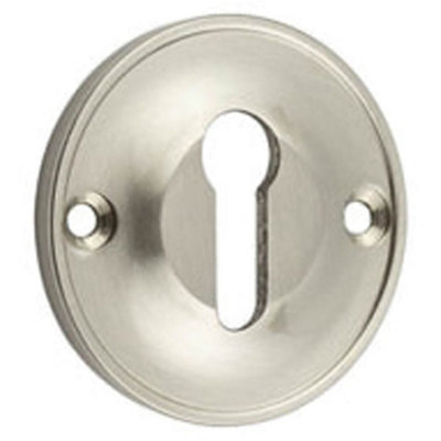 Premium 40mm Keyway Escutcheon in Satin Nickel Finish - Solid Brass Key ...