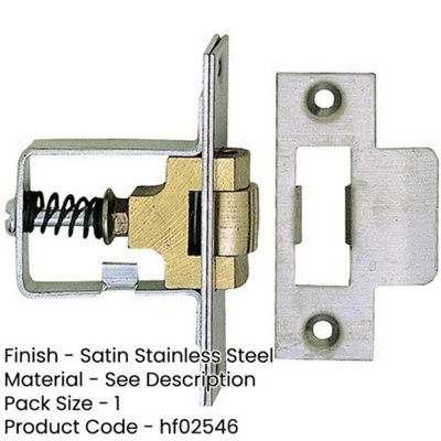 Premium 41mm Satin Stainless Steel Rollerbolt Catch for Secure Closure