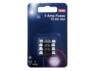Premium 5A Fuse Pack of 4 for Home Electrical Safety