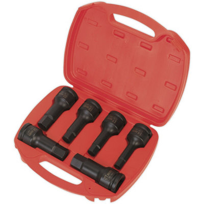 Premium 6 Piece Impact Hex Socket Bit Set with 3/4 Inch Drive in ...