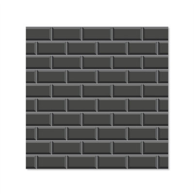 Premium 60 x 60cm Black Metro Tile 6mm Glass Toughened Kitchen ...