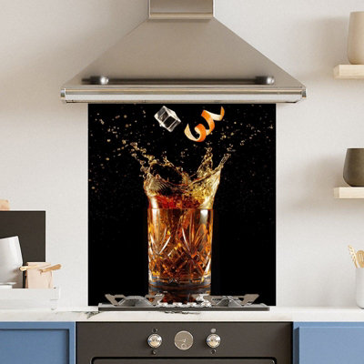 Premium 65 x 70cm Old Fashioned 6mm Glass Toughened Kitchen Splashback