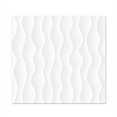 Premium 70 x 65cm Wavy White Pattern 6mm Glass Toughened Kitchen ...
