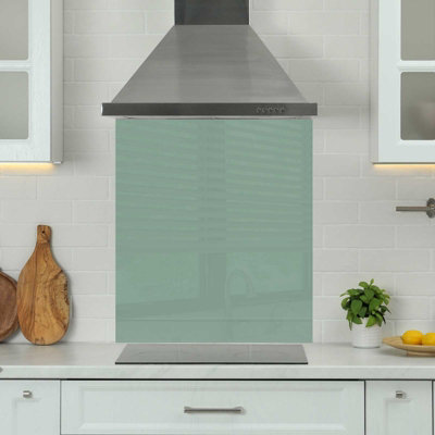 Premium 70cm x 75cm 6mm Glass Green Kitchen Splashback Toughened ...