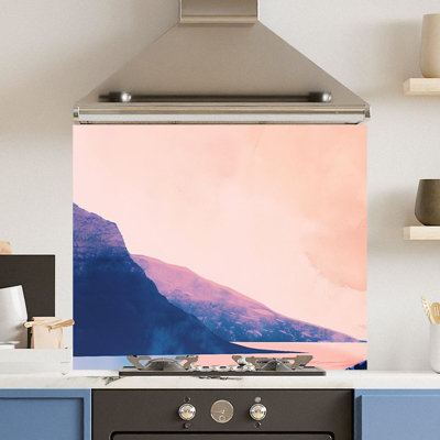 PREMIUM 90 X 65CM SUMMER EVENING 6MM GLASS TOUGHENED KITCHEN SPLASHBACK ...