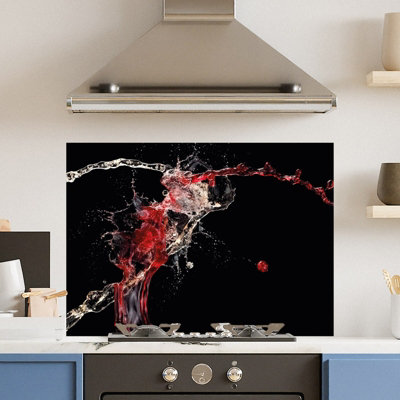 Premium 90cm x 65cm 6mm Glass Red White Wine Splash Kitchen Splashback ...