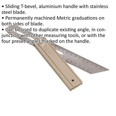 Premium Adjustable Angle Square with Aluminium Handle and Metric ...