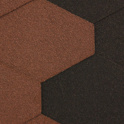 Premium Asphalt Roof Shingles 25 Pcs - Brown Hexagonal Roofing Felt 3 ...