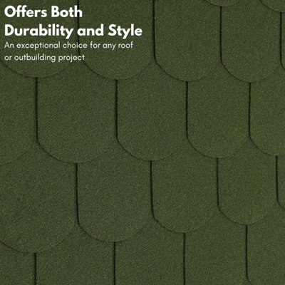 Premium Asphalt Roof Shingles 25 Pcs - Green Fish Scales Roofing Felt 3 ...